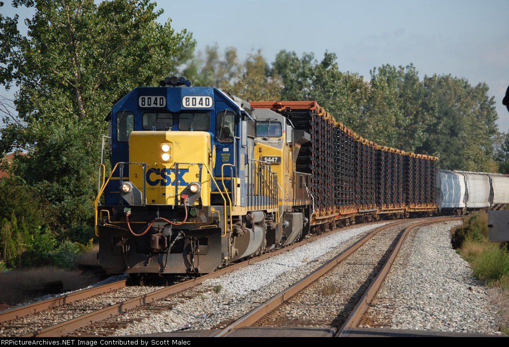 CSX 8040 & UP 9447